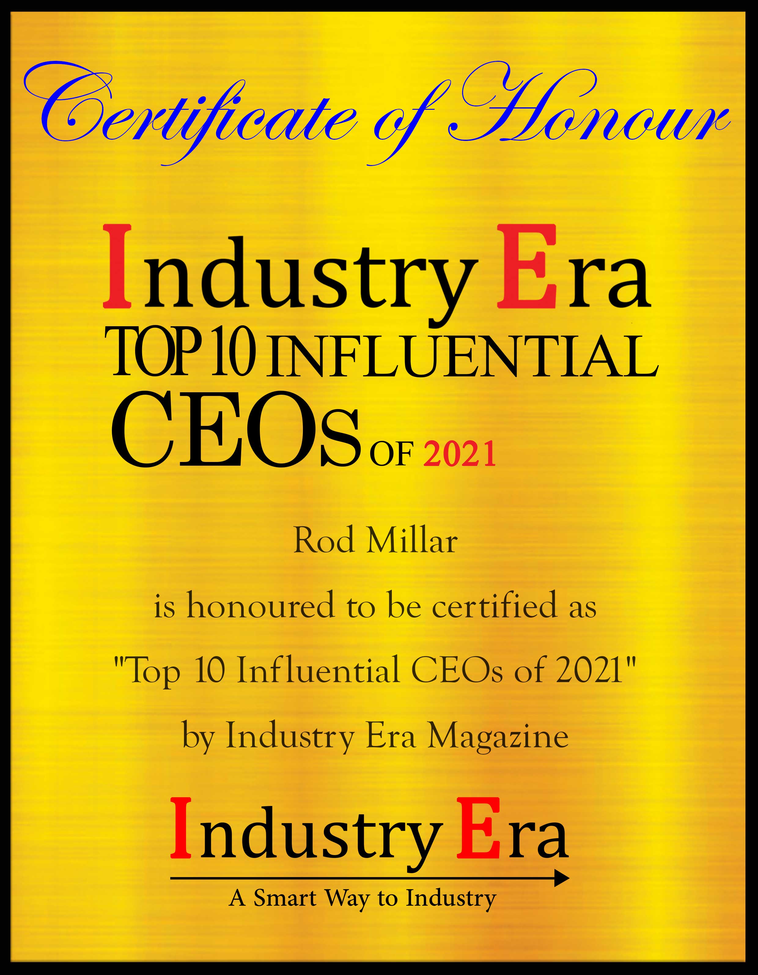 Rod Millar, Chief Executive Officer of Likewize, Top Influential CEOs ...