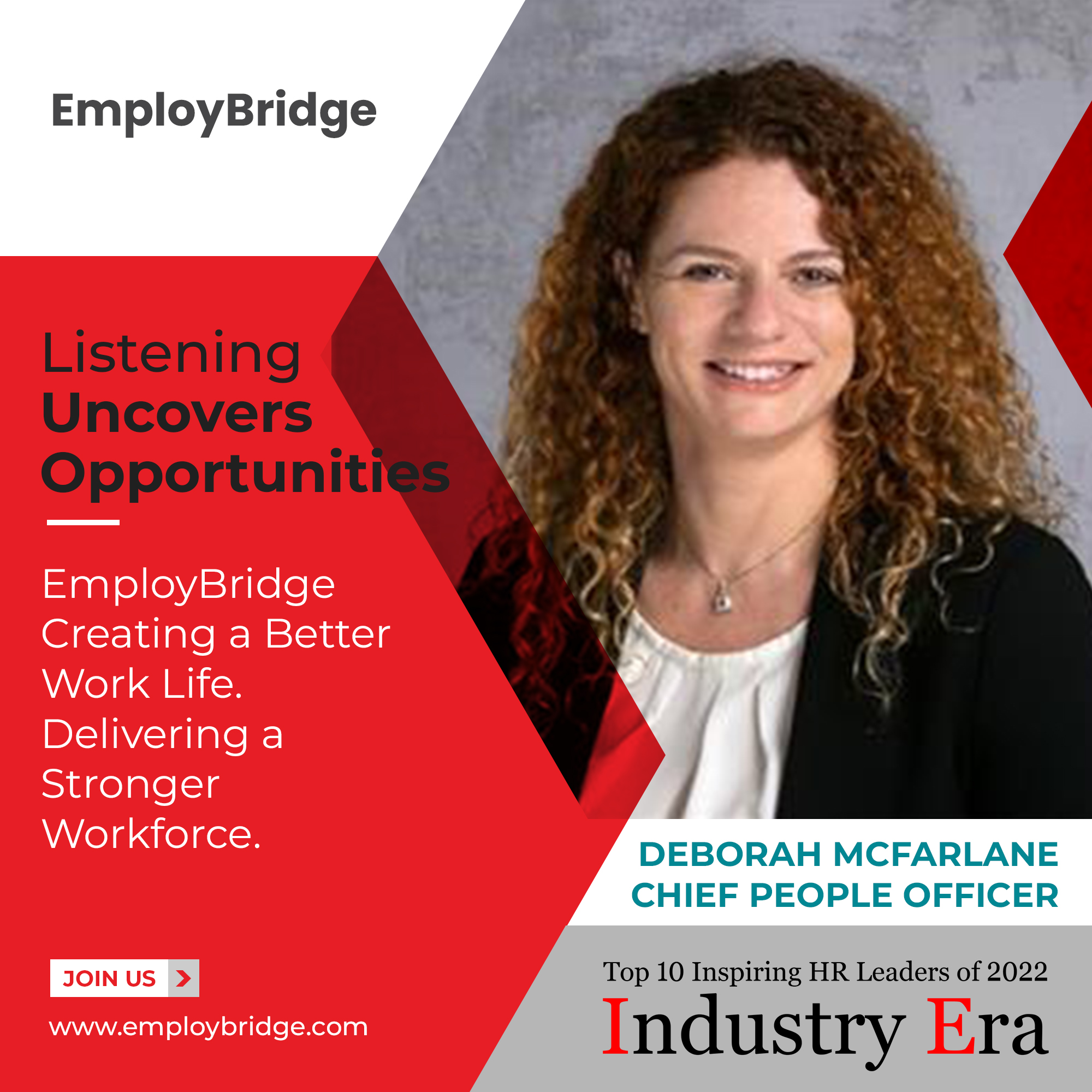 Deborah Mcfarlane, Chief People Officer of EmployBridge, Top 10 ...