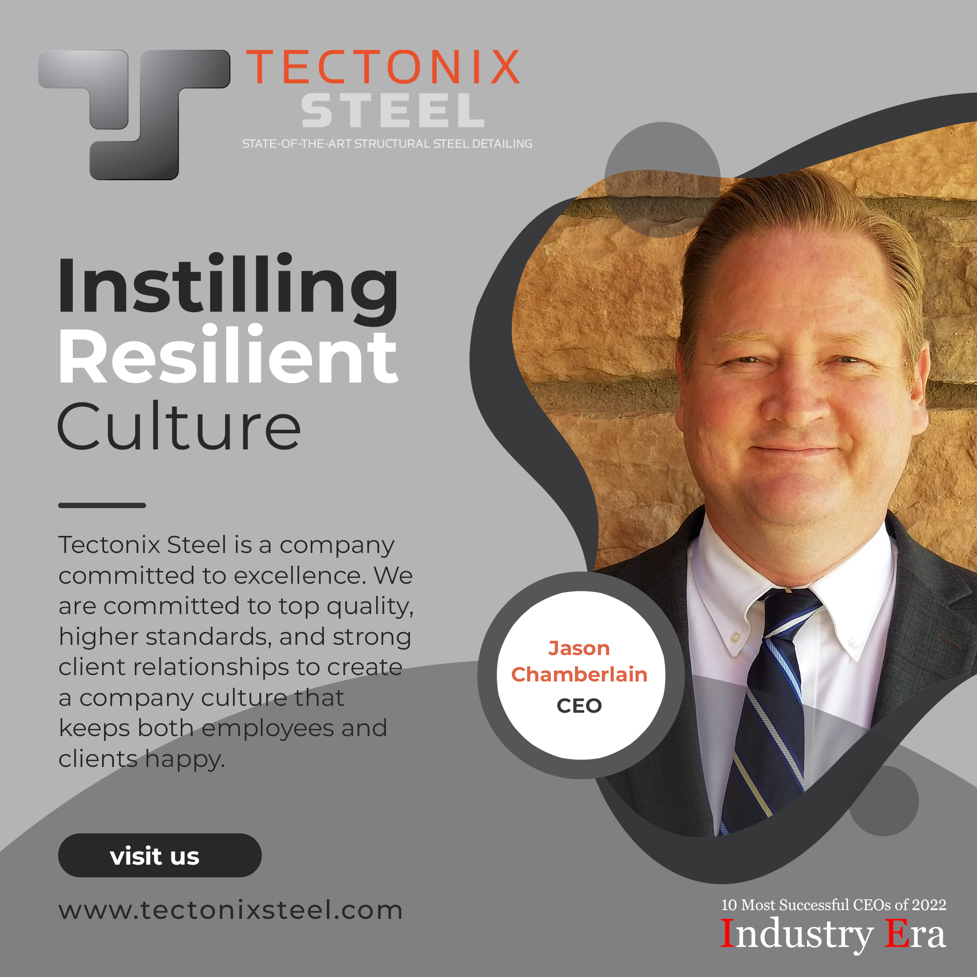 Jason Chamberlain, CEO of Tectonix Steel, 10 Most Successful CEOs of ...